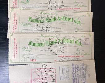 Vintage 1800s Checks Set of 7 Vintage Ephemera Junk Journal Supplies - Etsy