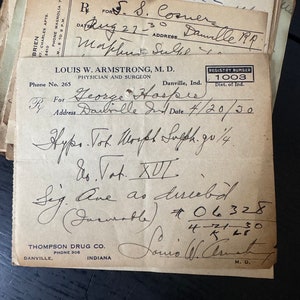 Antique Prescriptions / Vintage Handwritten Medical Prescriptions ...