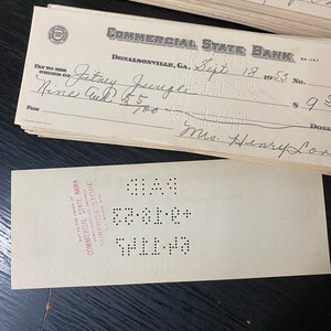 Vintage 1900’s Checks. Set of 10. Vintage Ephemera Junk Journal ...