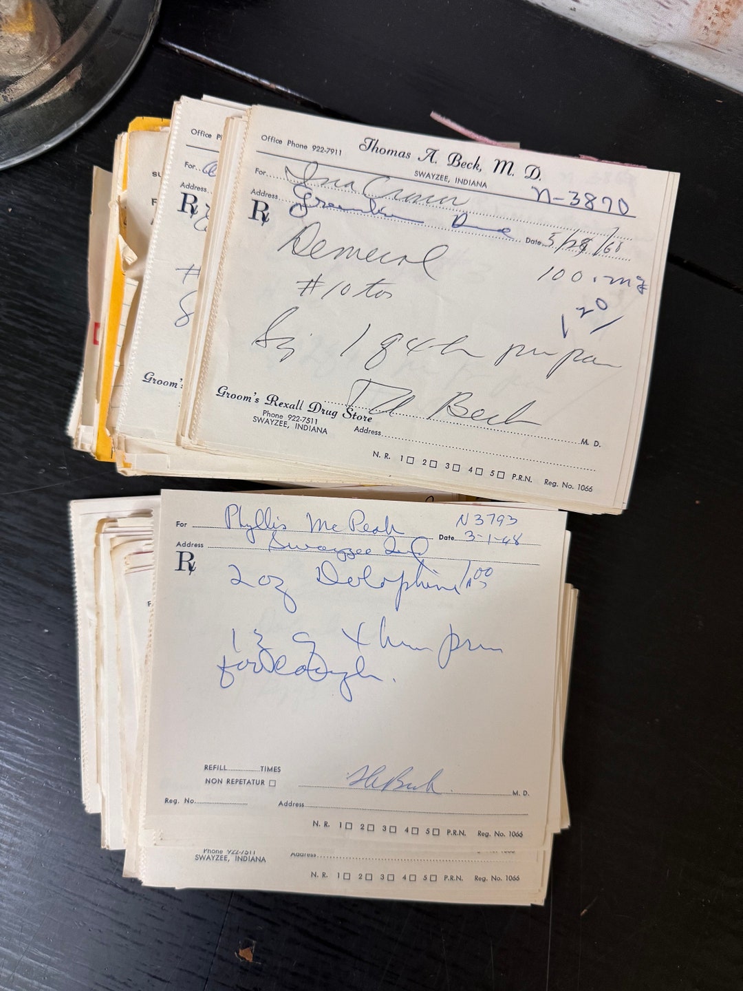 Antique Prescriptions / Vintage Handwritten Medical Prescriptions ...