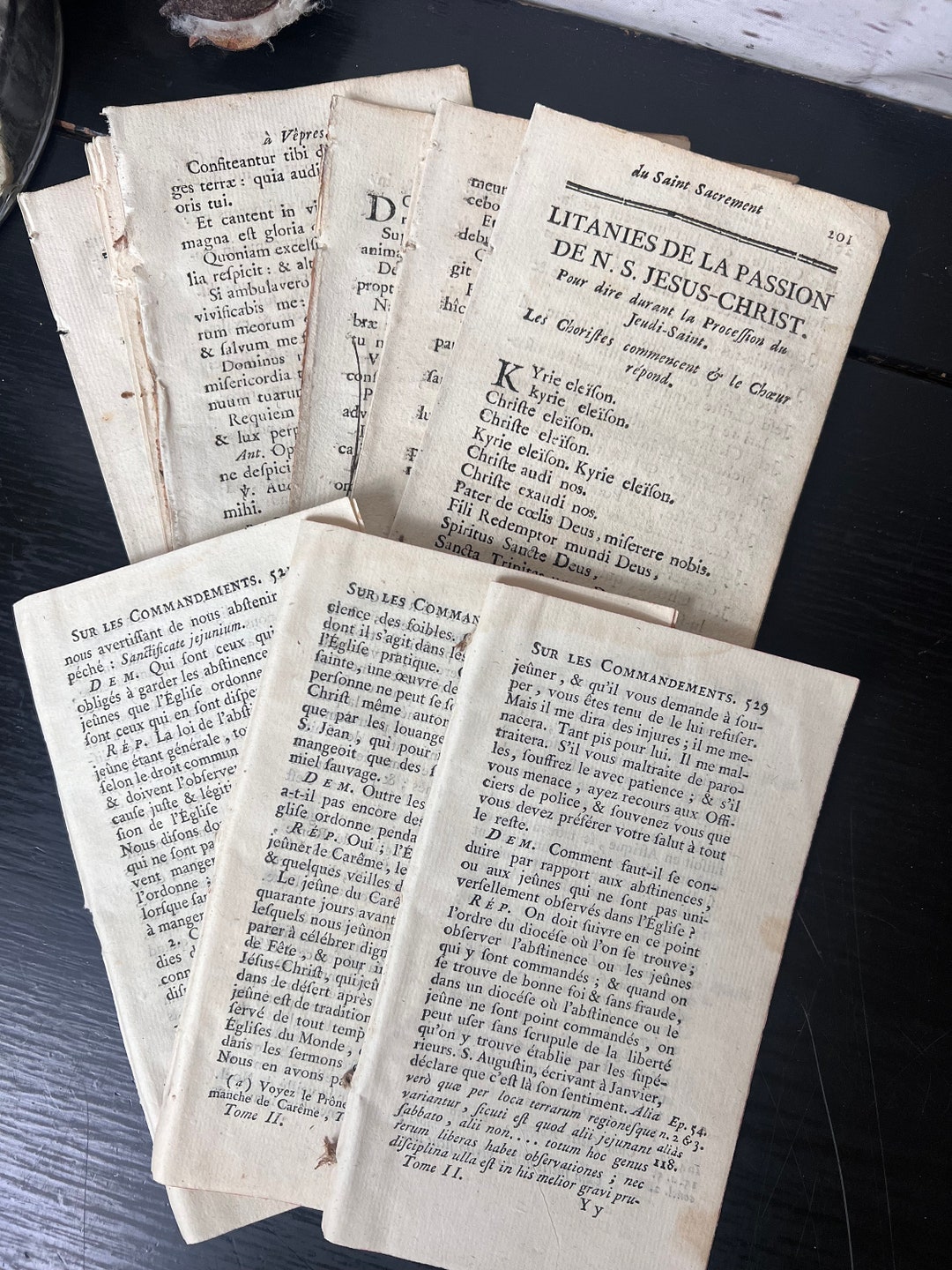 Antique French Book Pages / Vintage French Paper / French Junk Journal ...