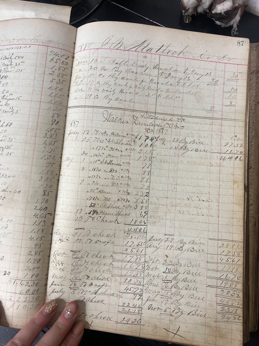 10 Antique Ledger Pages - 1800’s Ledger Paper Pack - Junk Journal ...