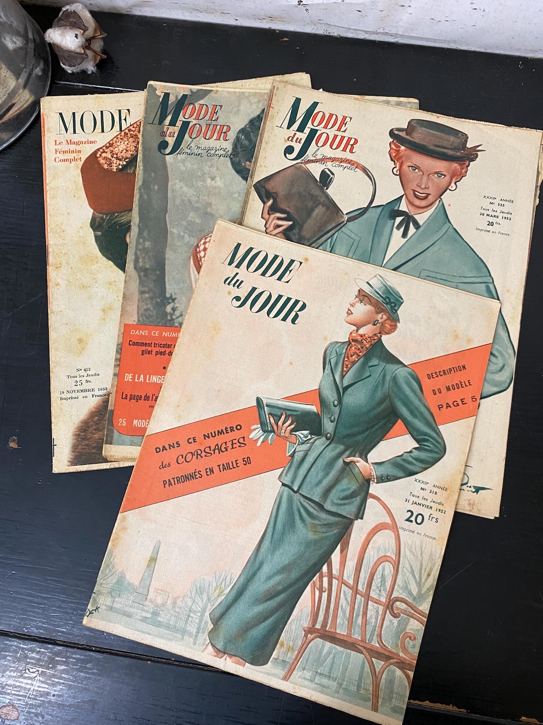 Antique Vintage French Fashion Magazine - French Magazine - Antique ...