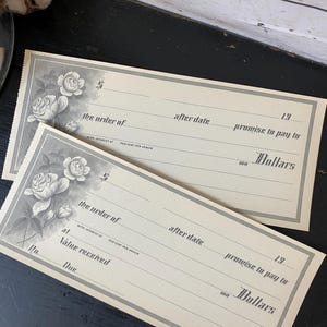 Vintage Antique Checks Set of 8 - Vintage Ephemera Junk Journal ...