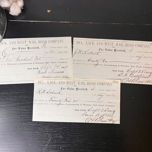 1800’s Railroad Receipts / Vintage Railroad Checks / Junk Journaling ...