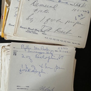 Antique Prescriptions / Vintage Handwritten Medical Prescriptions ...