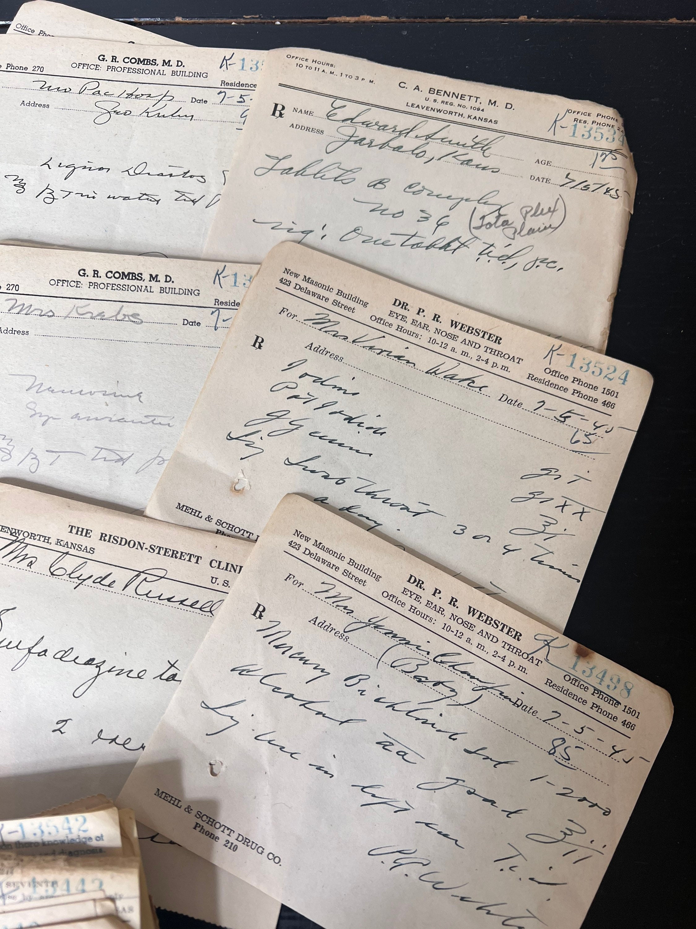 Vintage Prescriptions / Handwritten Medical Prescriptions / Paper ...