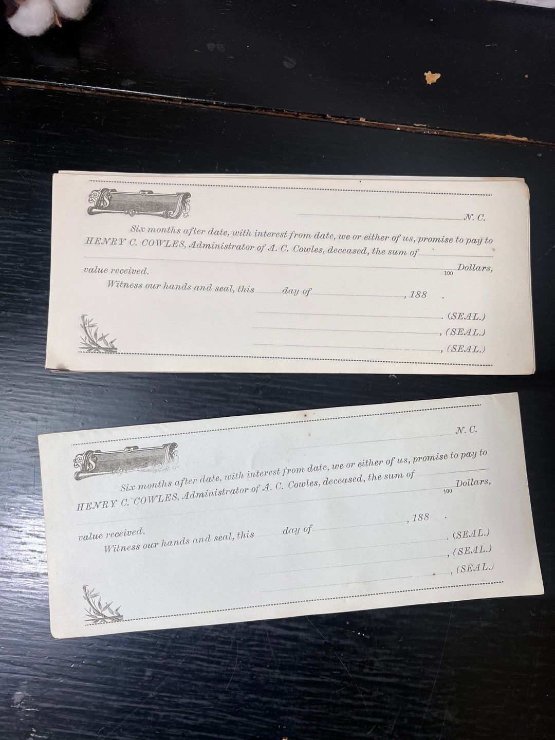 Vintage Antique 1800’s Checks. Set of 5. Vintage Ephemera Junk Journal ...