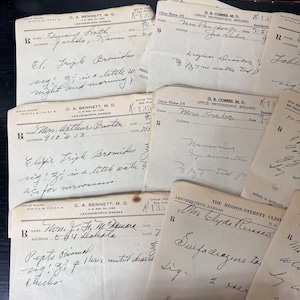 Vintage Prescriptions / Handwritten Medical Prescriptions / Paper ...