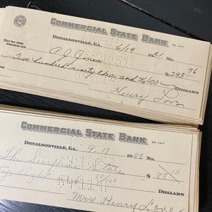 Vintage 1900’s Checks. Set of 10. Vintage Ephemera Junk Journal ...