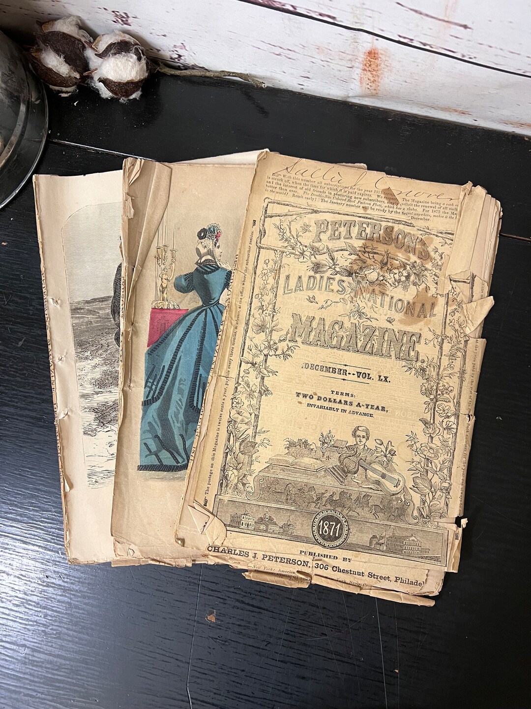 Antique Peterson Ladies National Magazine Junk Journal Supplies Vintage ...