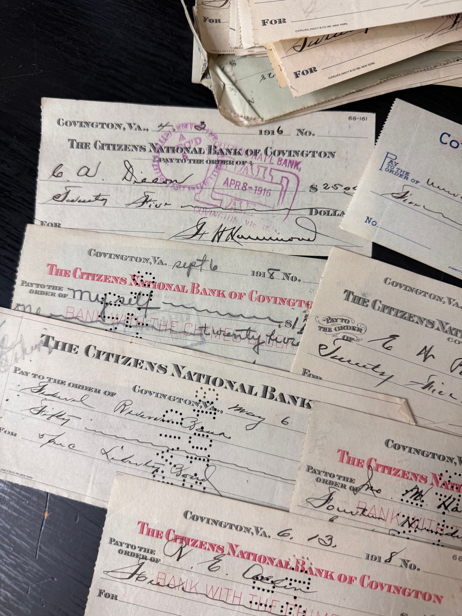 Vintage Antique Checks - Set of 12 - Antique Ephemera Junk Journal ...