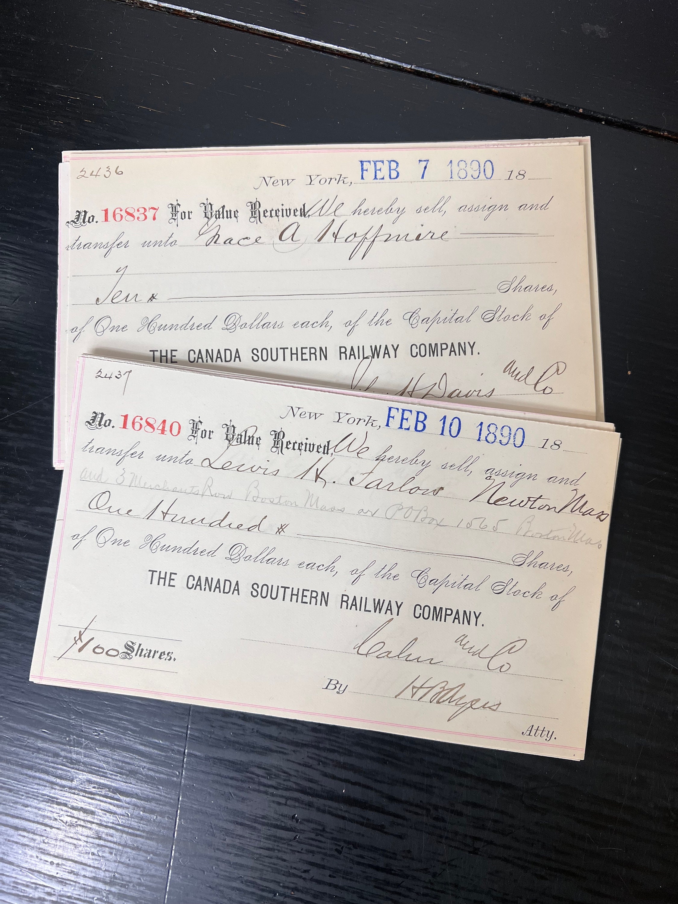 1800’s Railroad Documents / Lot of 10 / Vintage Railroad Ephemera ...