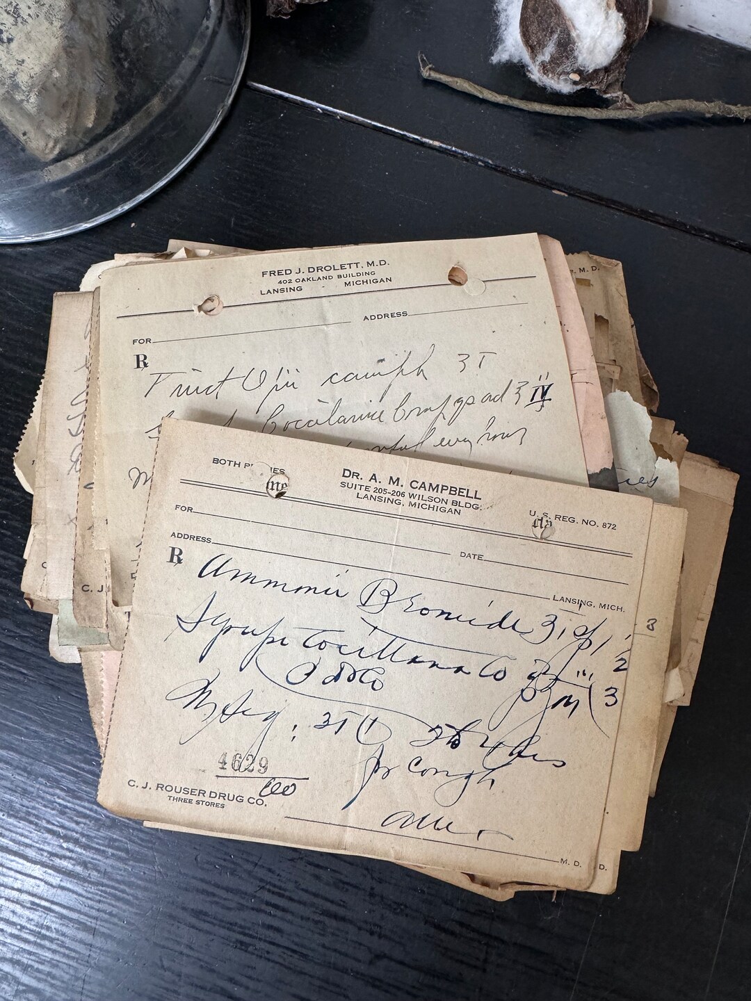 Antique Prescriptions / Vintage Handwritten Medical Prescriptions ...