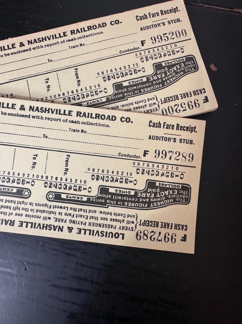Vintage Railroad Tickets - Railroad Junk Journaling Ephemera - Railroad ...