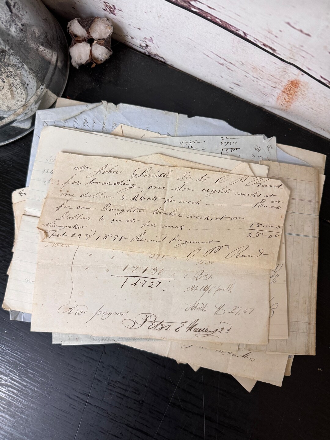 Antique Handwritten Scrap Paper / Mid-1800s Ephemera / Handwritten ...