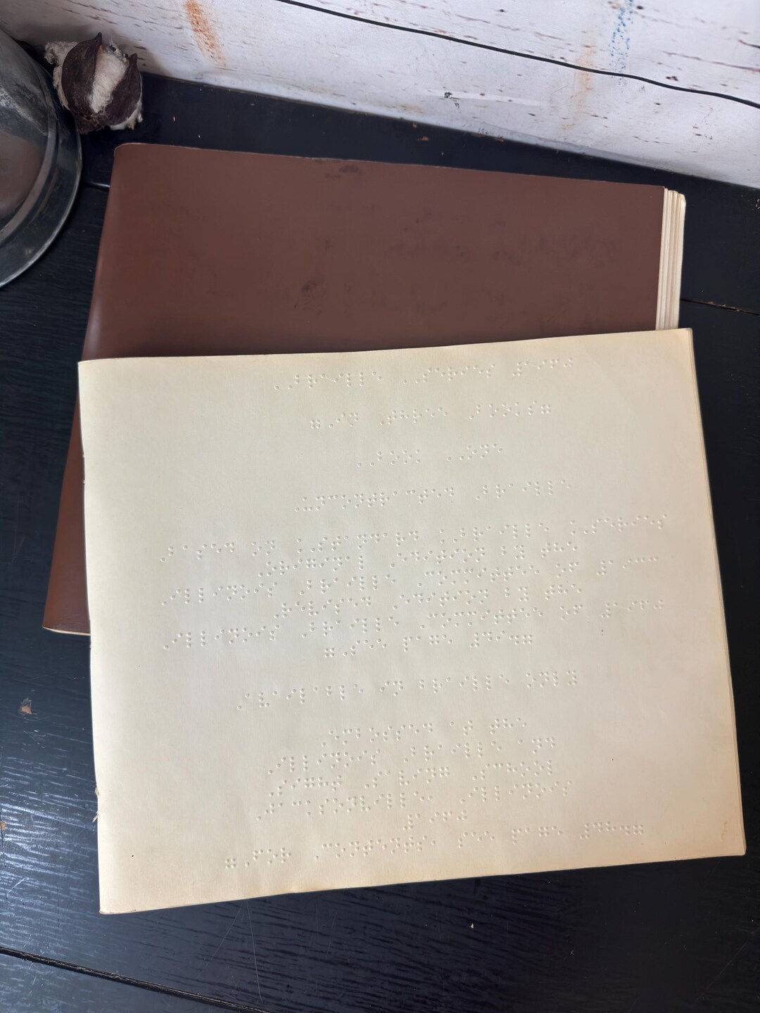 Vintage Braille Pages Double Sided Braille Paper Junk Journal