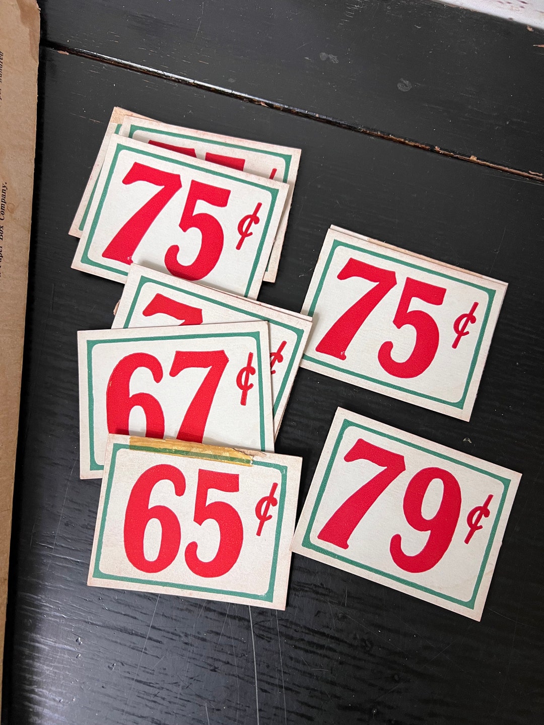 Set of 10 Vintage Store Price Tags / Paper Ephemera / Scrapbooks ...