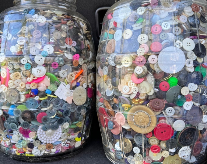 Mixed Vintage Button Lot - Assorted Buttons - 1 Cup Scoop Random ...