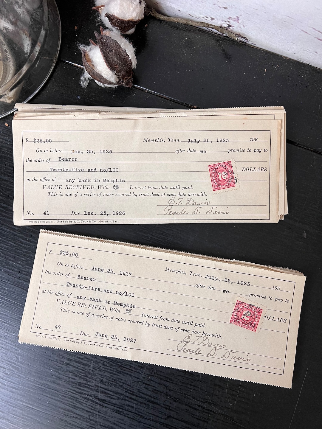 Vintage Antique Checks - Set of 5 - Vintage Ephemera - Junk Journal ...