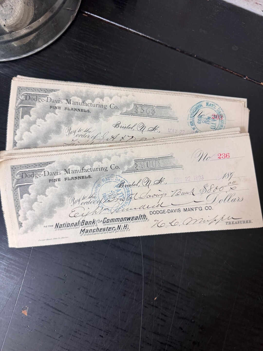 Antique 1800’s Checks - Set of 16 - Vintage Ephemera Junk Journal ...