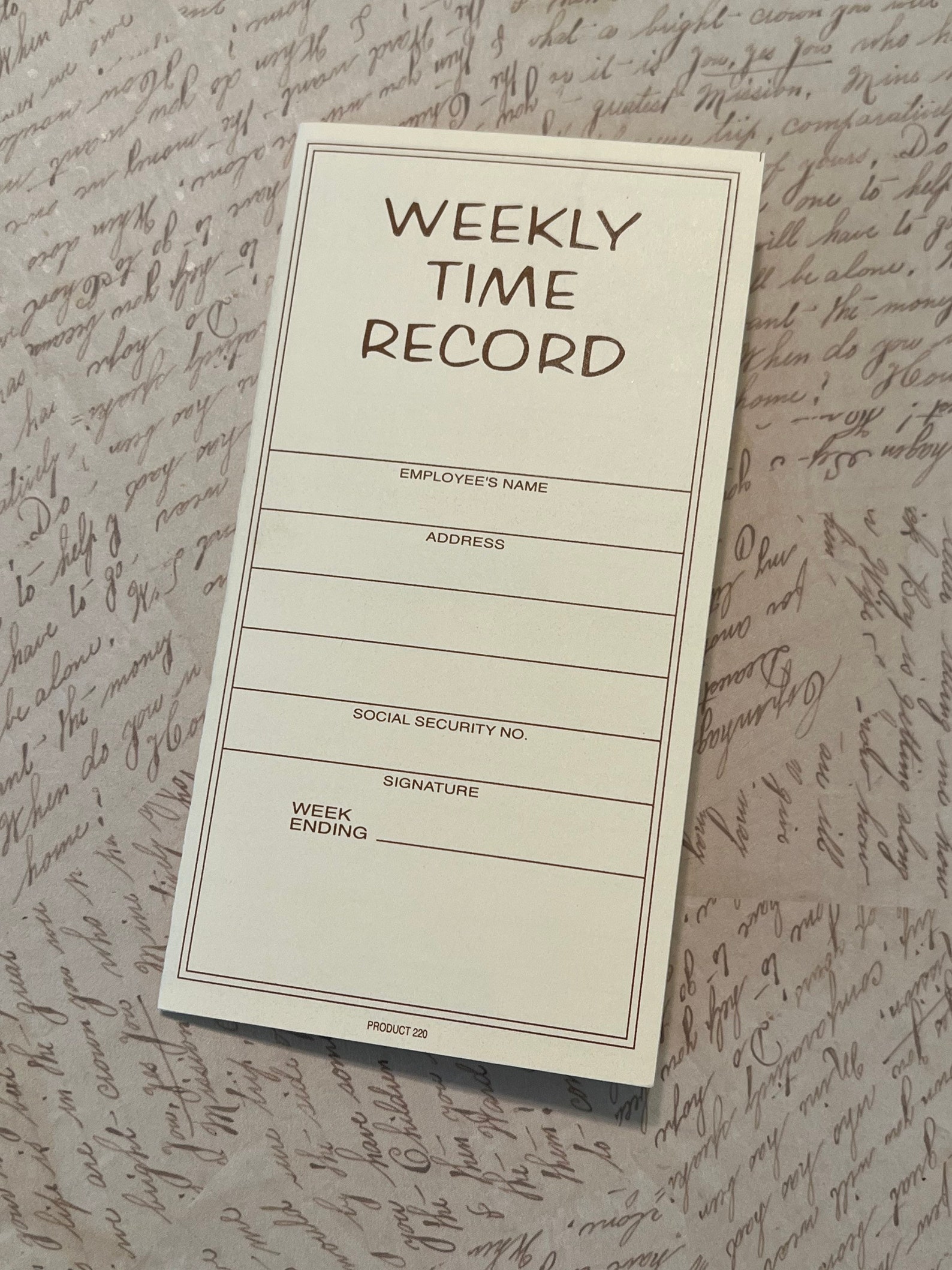 Retro Tri-fold Time Cards - Vintage Style Time Cards for Scrapbooking ...