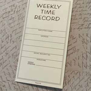 Retro Tri-fold Time Cards - Vintage Style Time Cards for Scrapbooking ...