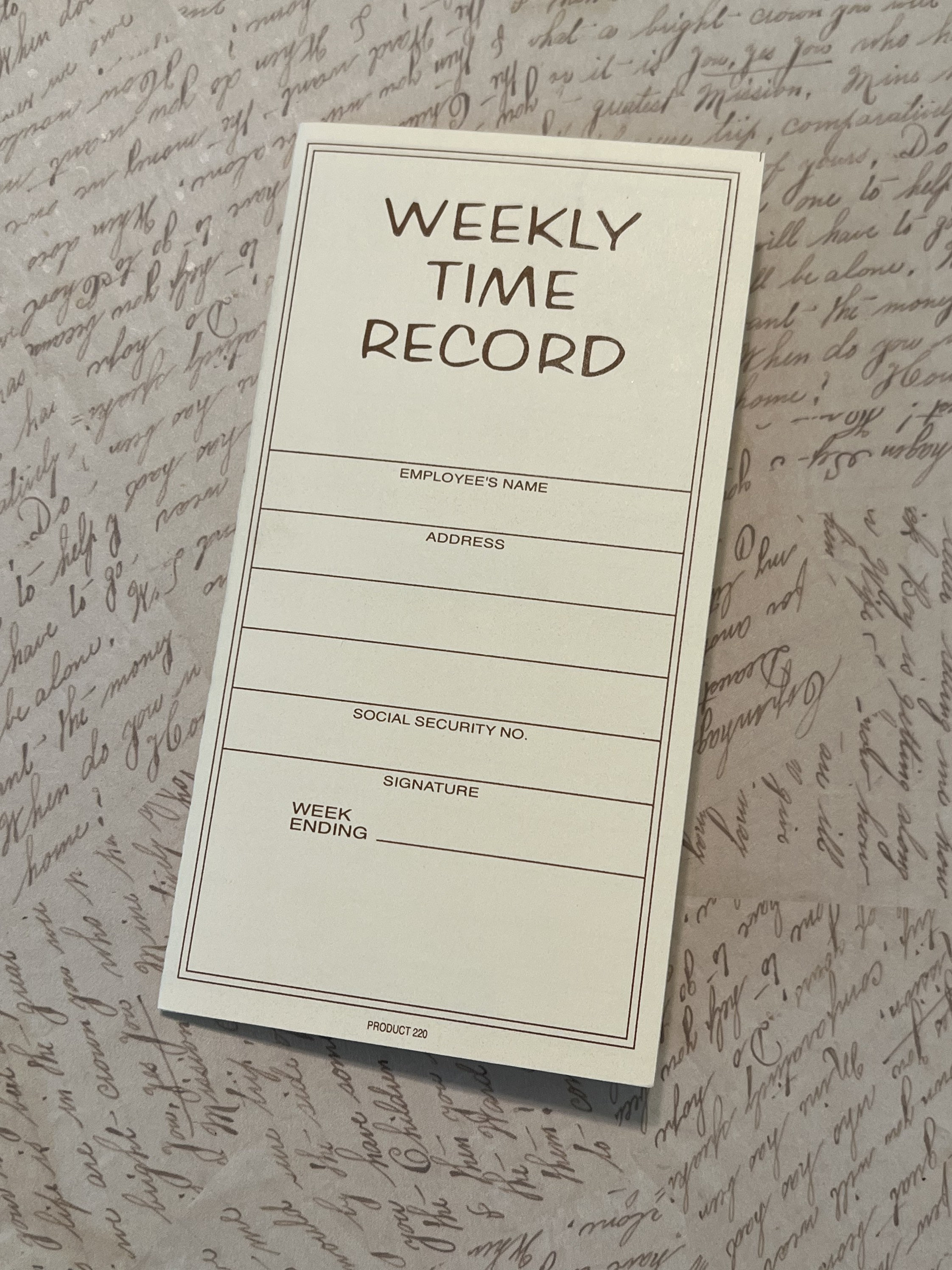 Retro Tri-fold Time Cards - Vintage Style Time Cards for Scrapbooking ...