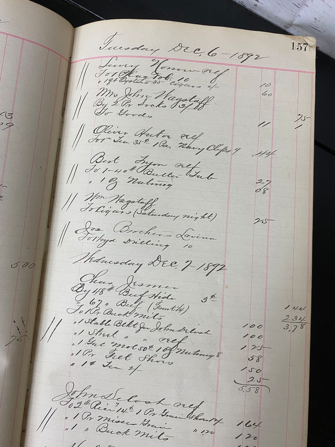 Antique Ledger Pages - 1800’s Ledger Paper Pack - Set of 8 - Junk ...