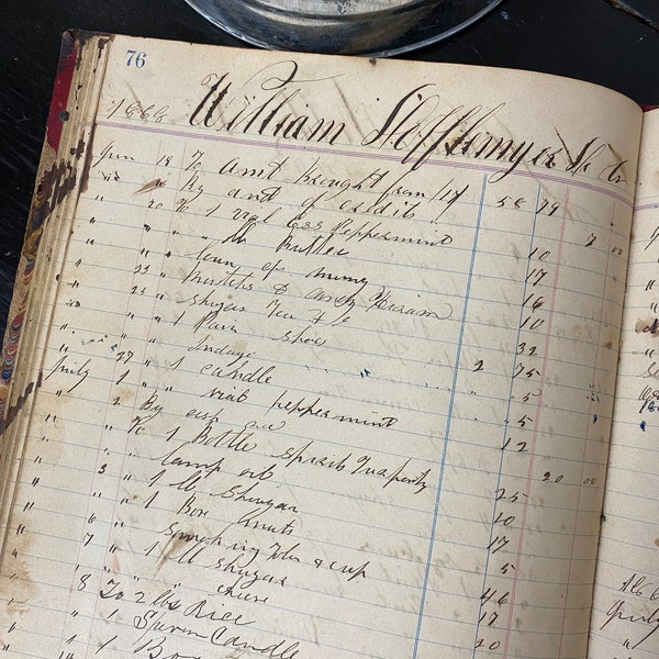 Handwritten Ledger - Etsy