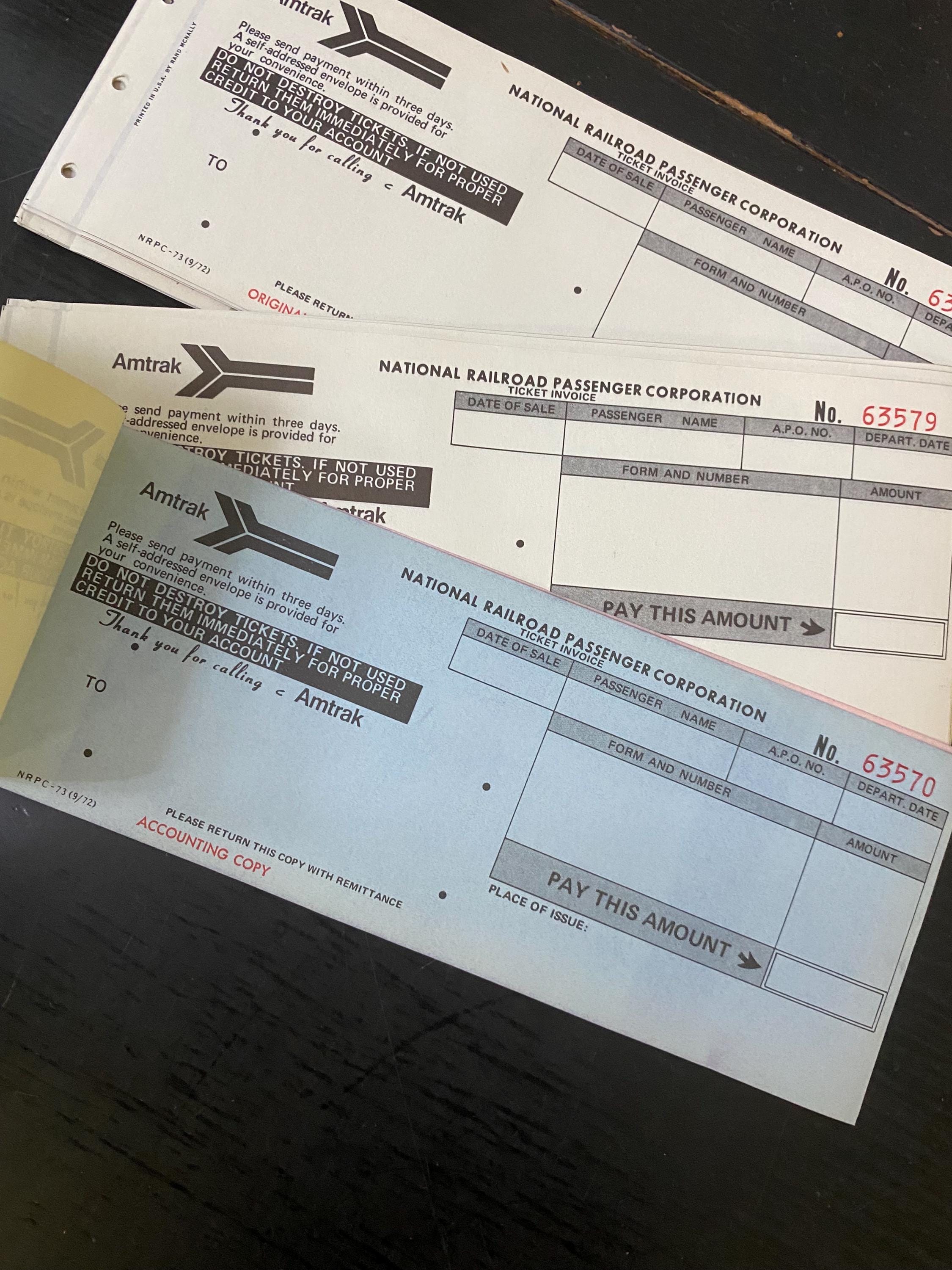 Vintage Railroad Passenger Forms - Railroad Junk Journaling Ephemera ...