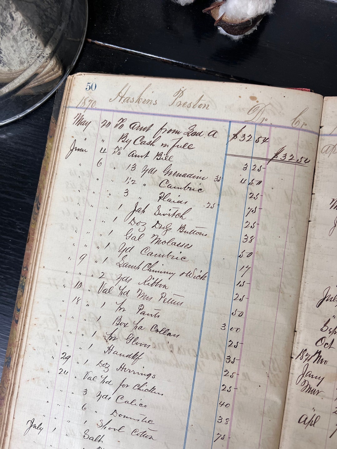 4 Antique Ledger Pages - 1800’s Ledger Paper Pack - Junk Journal ...