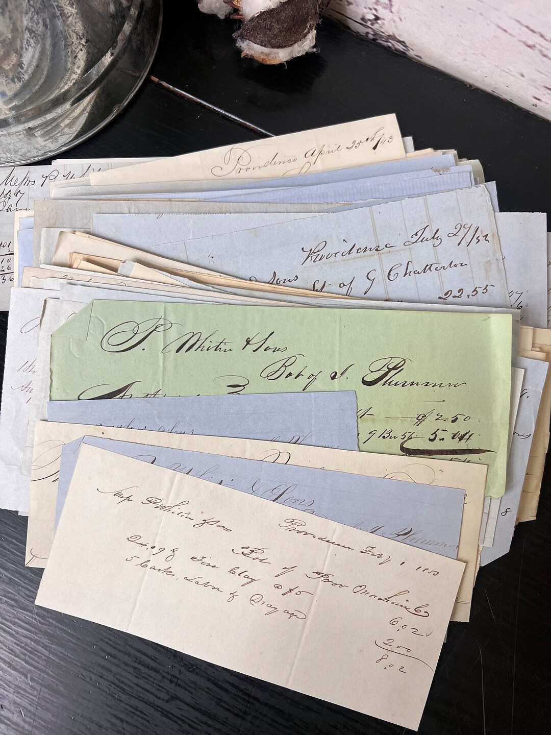 Antique Handwritten Scrap Paper / Mid-1800s Ephemera / Handwritten ...