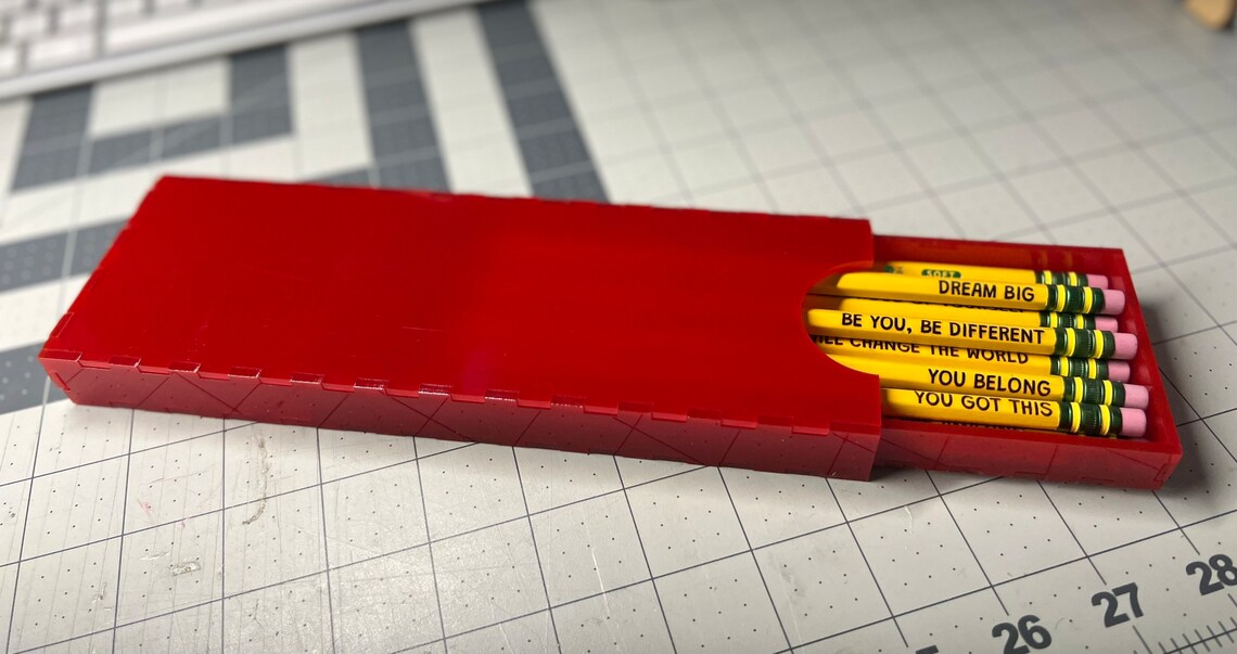 Laser Cut Pencil Box File - Etsy