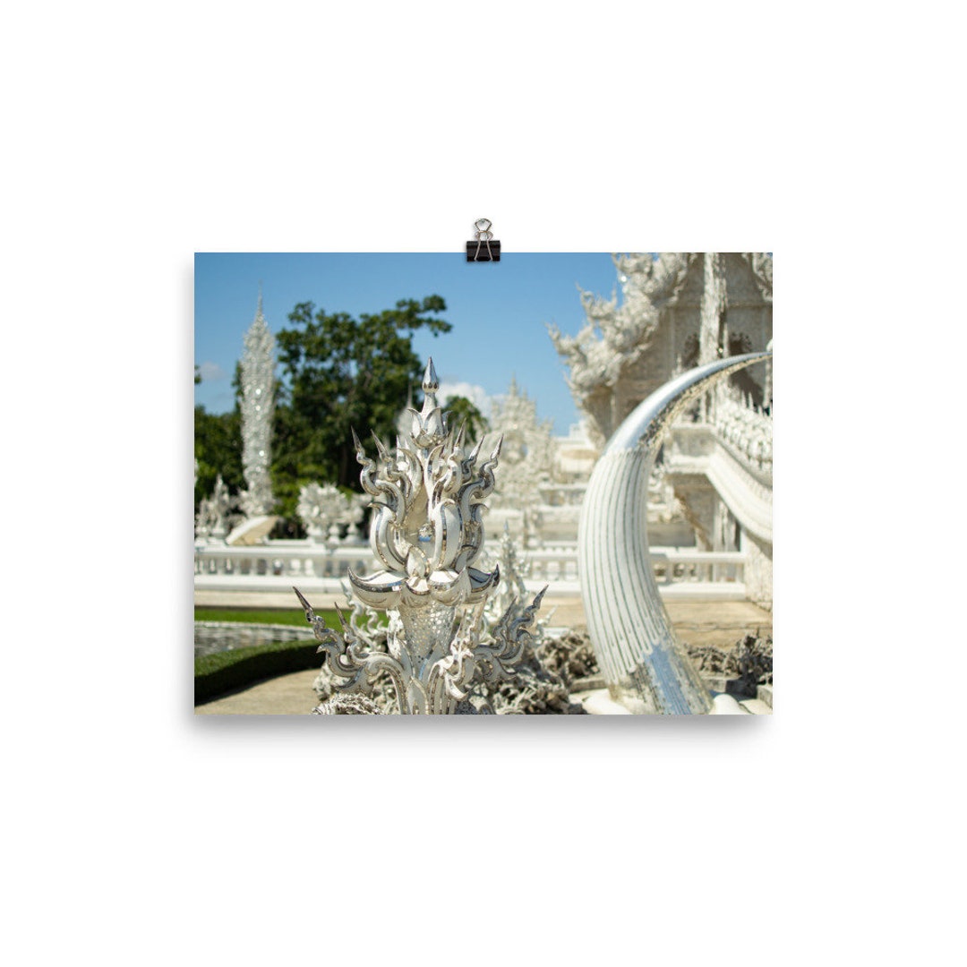 White Temple Photo Paper Poster - Photography Print - Wall Decor ...