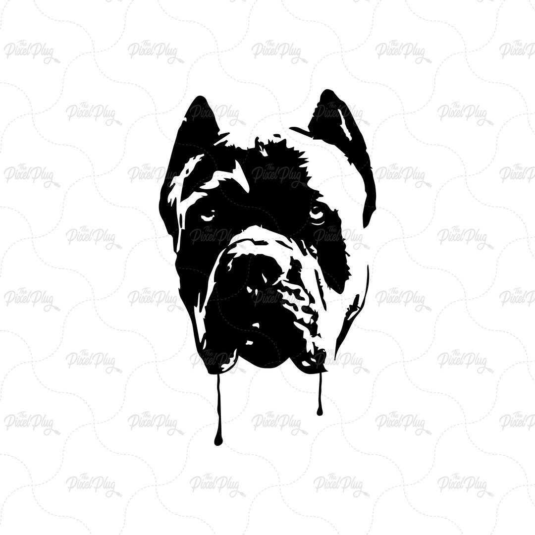 Mastiff Svg, Cane Corso Decal, Mastiff Plasma Art, Vector Silhouette ...