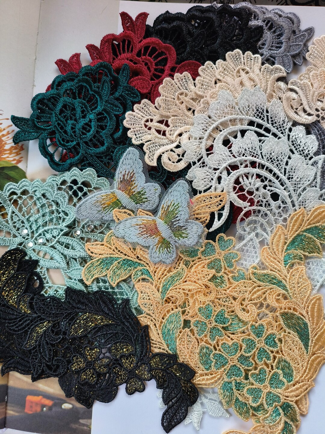 30 Pcs Quality Random Embroidery Appliques Kit Sew on Dress - Etsy ...