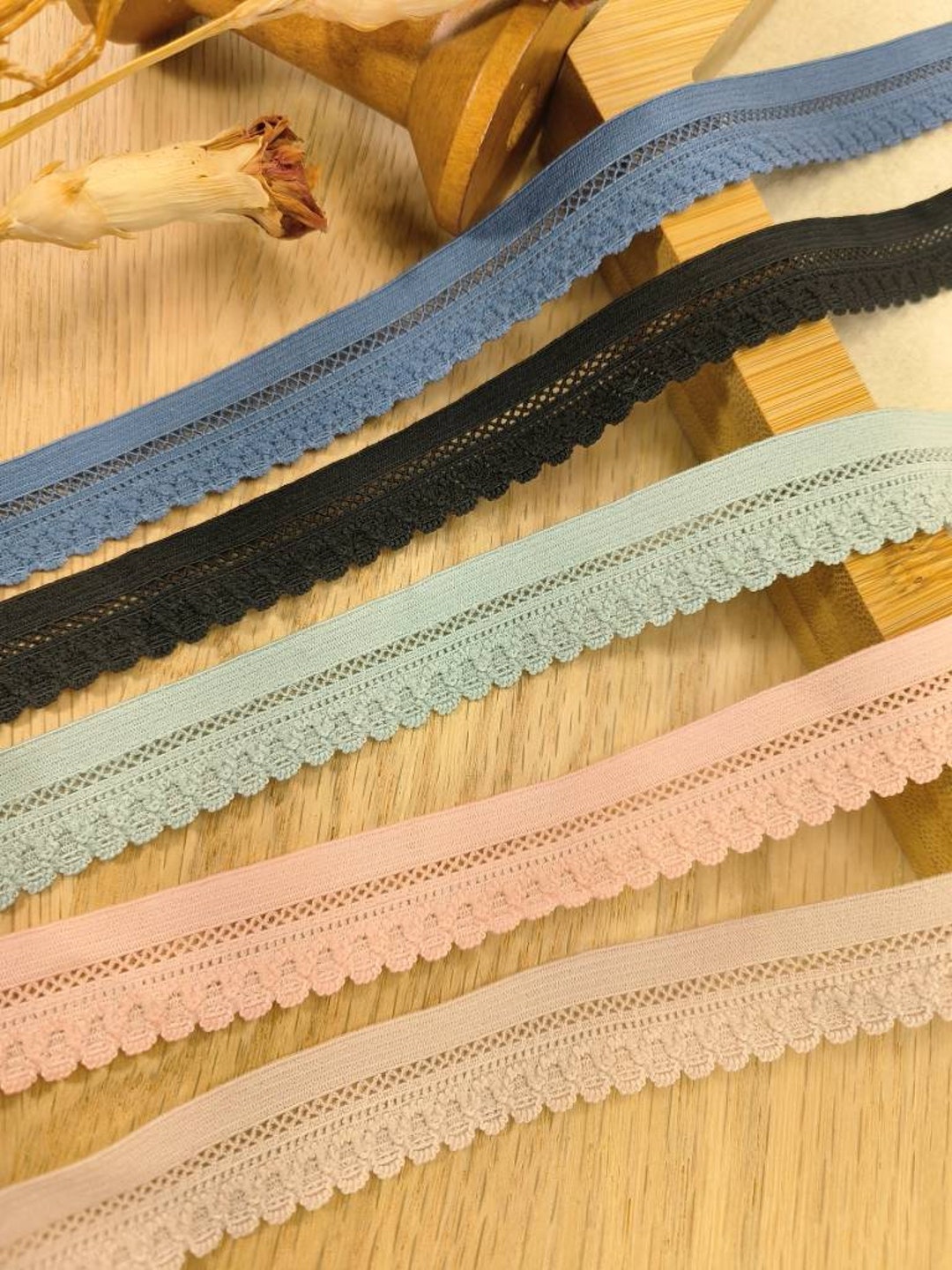 3 Metres, 16mm Wide Premium Soft Lace Trim With One Side Scalloped Edge ...