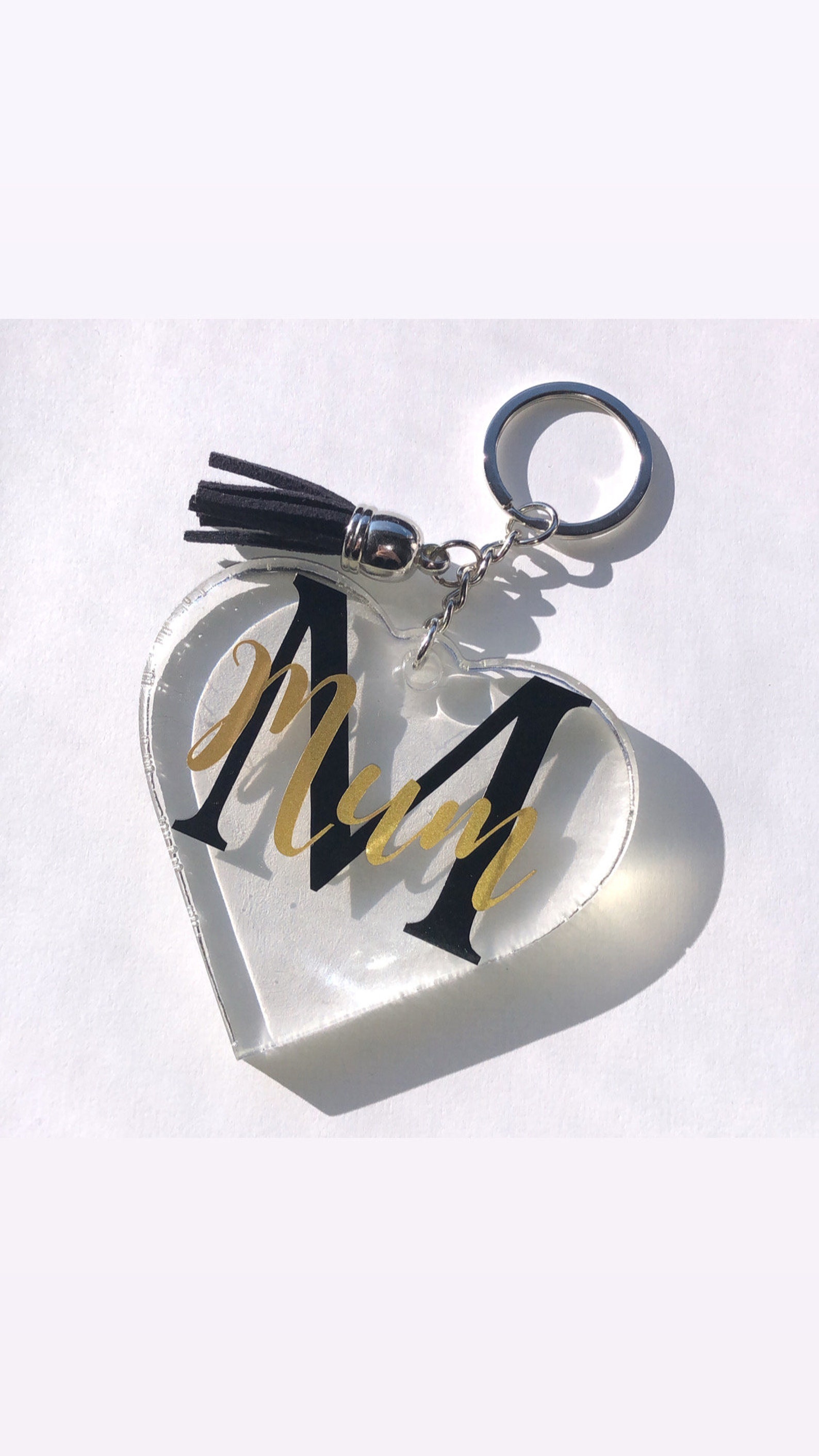 Resin Personalised Heart Keyrings - Etsy