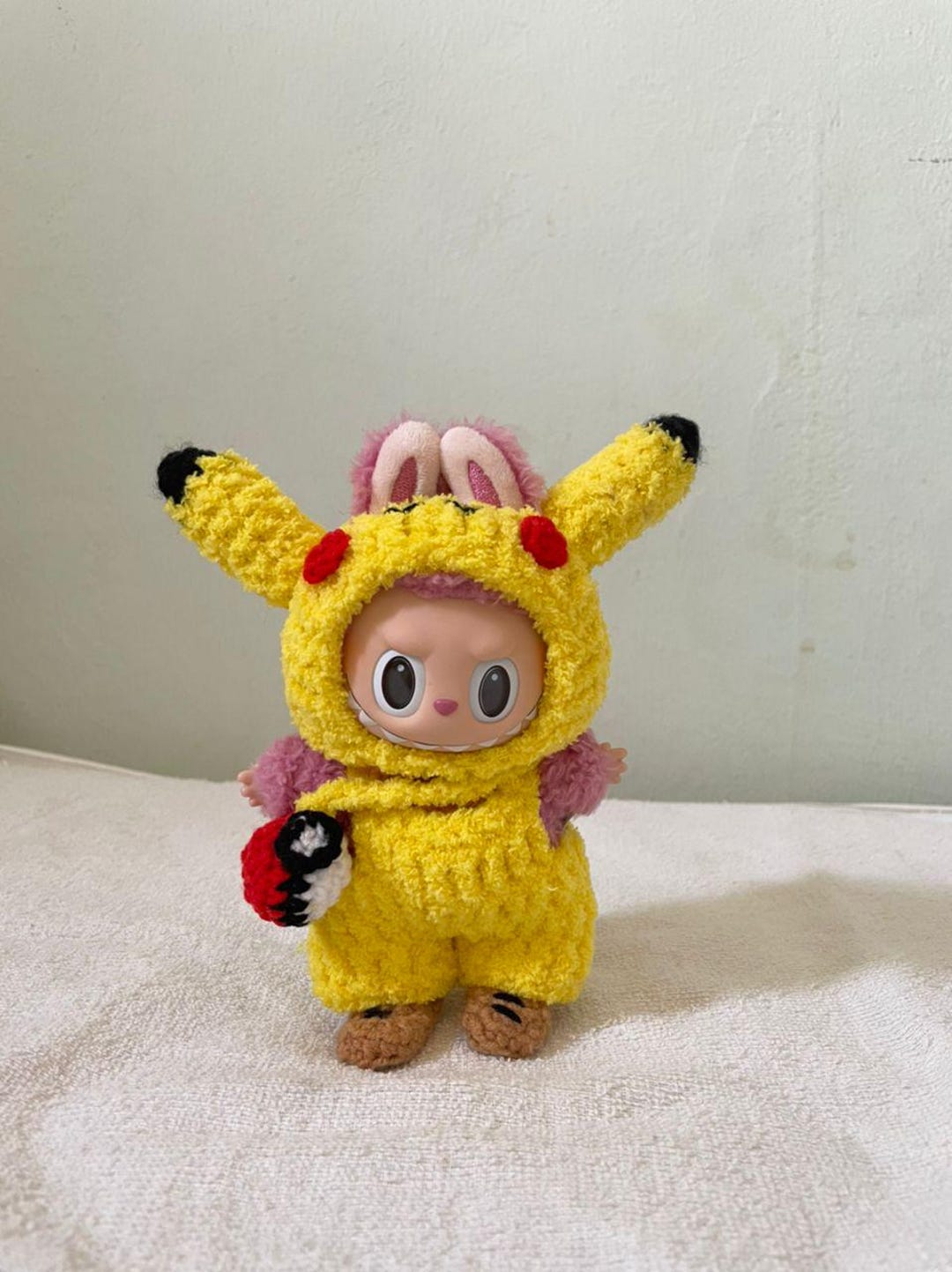 Labubu V1 Popmart Pikachu Clothes Outfit Crochet - Etsy