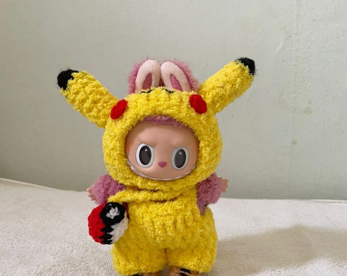 Labubu V1 V2 Popmart Pikachu Clothes Outfit Crochet - Etsy