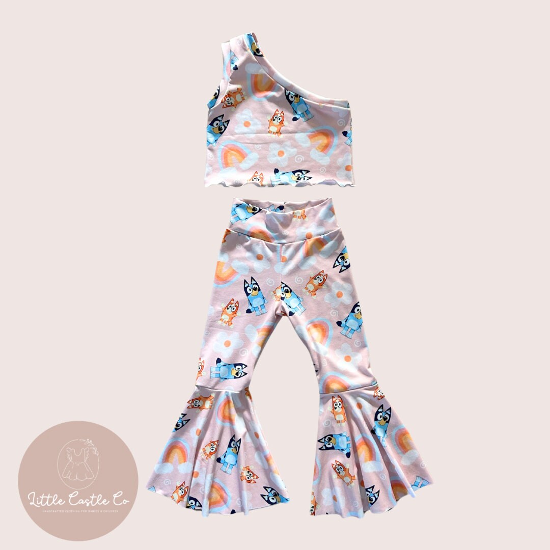Pastel Bluey Bell Bottoms | Pastel Bingo Bell Bottoms | Bluey Bells ...