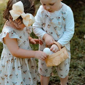 Gingham Chicken Overalls | Handmade Boy Overalls | Gingham Boy Overalls ...