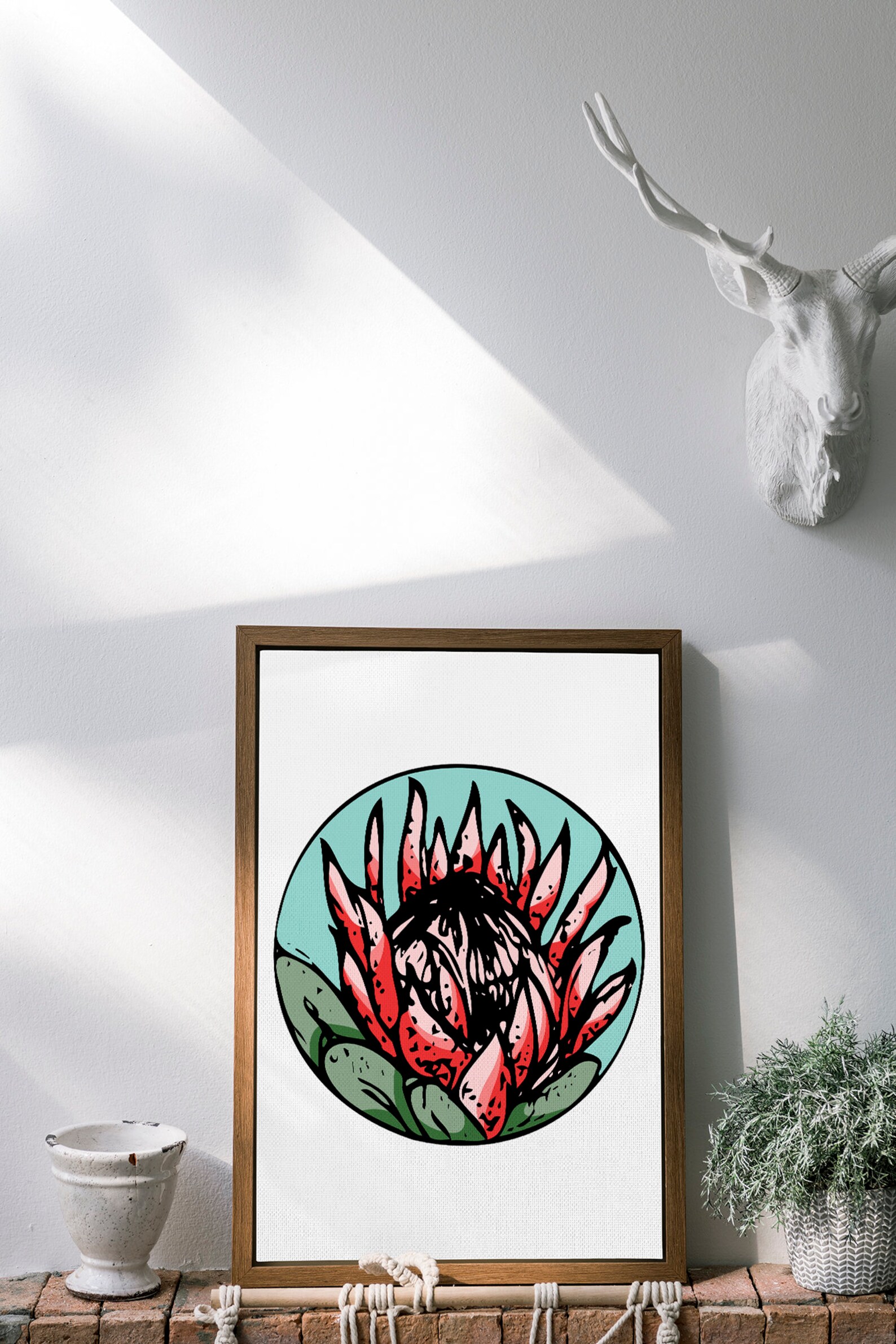 The Proteas 3 Colorful Protea Printable Digital Art, Flower, Modern ...