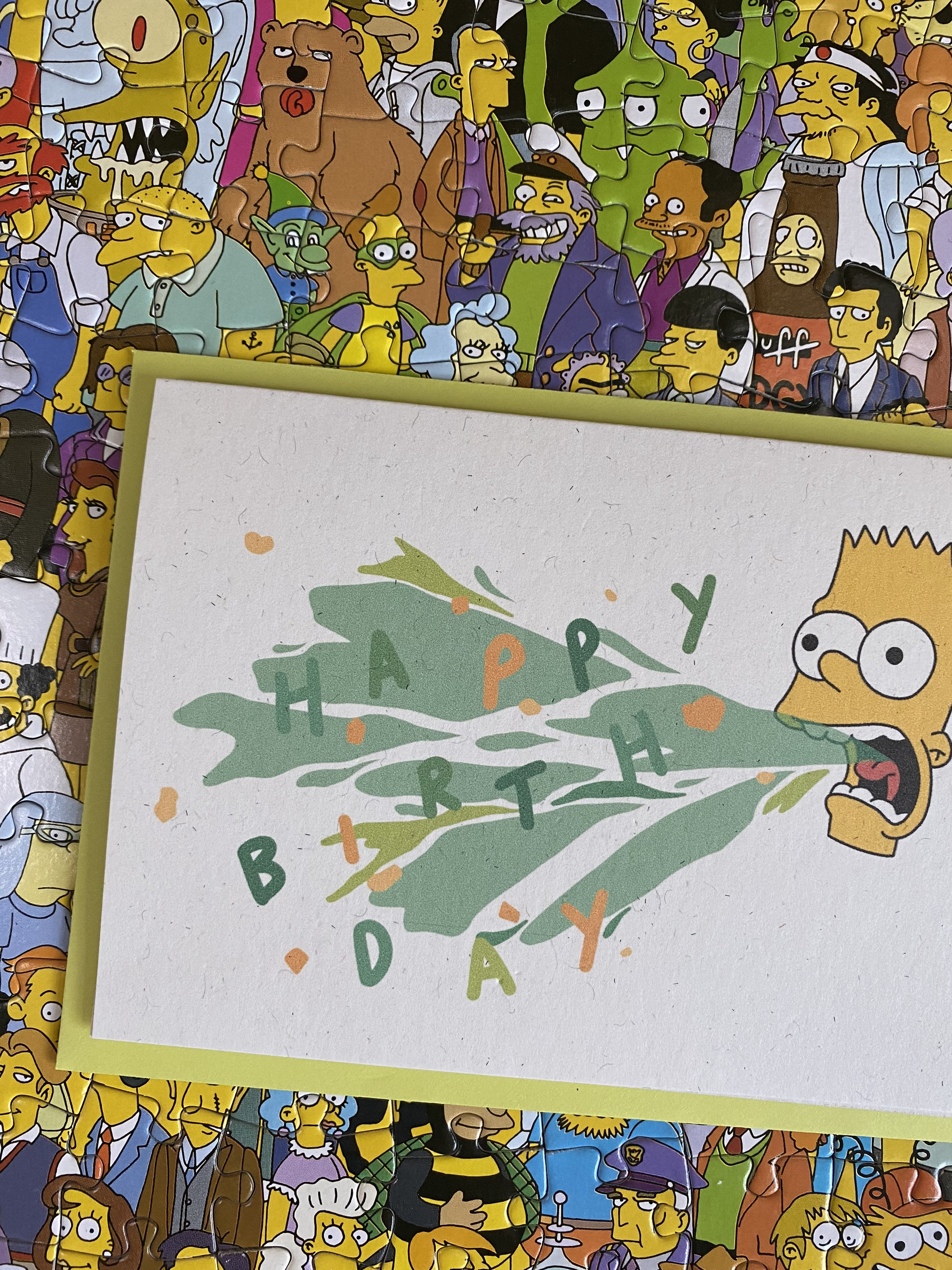 Bart Simpson Birthday Card Bart Birthday Card Happy Birthday Bart ...