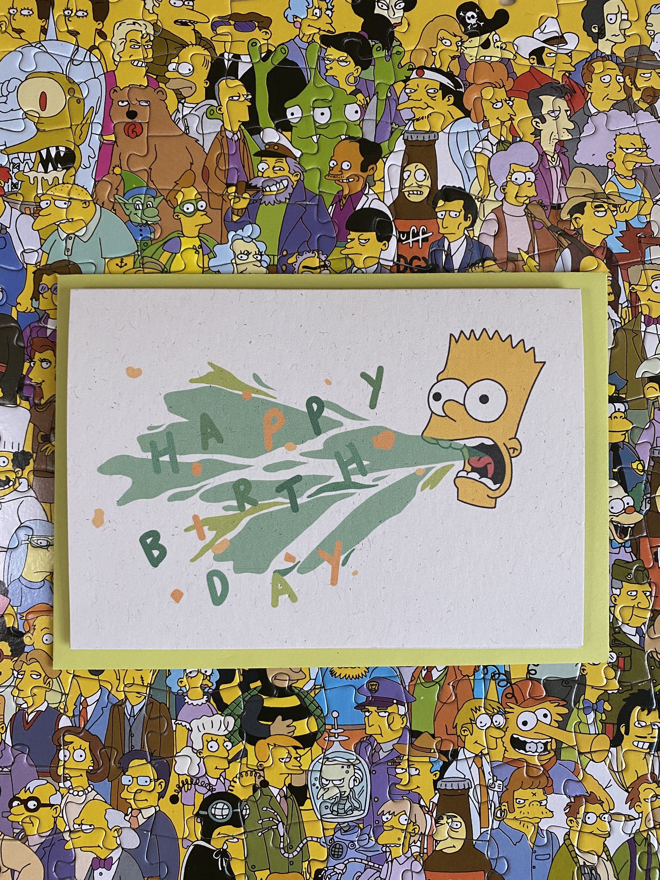 Bart Simpson Birthday Card Bart Birthday Card Happy - Etsy