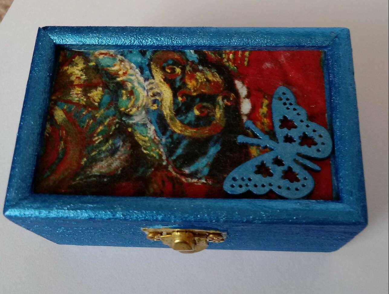 Hand Decorated Mini Trinket Box - Etsy