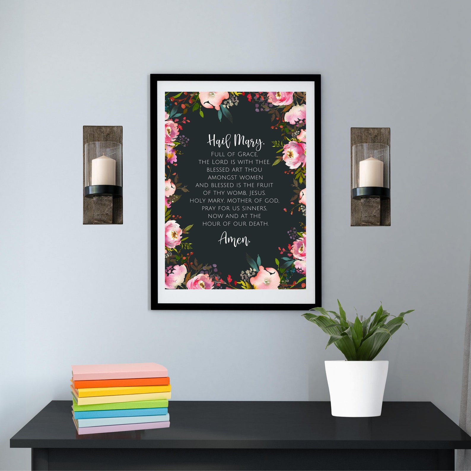 Hail Mary Prayer, Catholic Prayer Digital File Download - Etsy