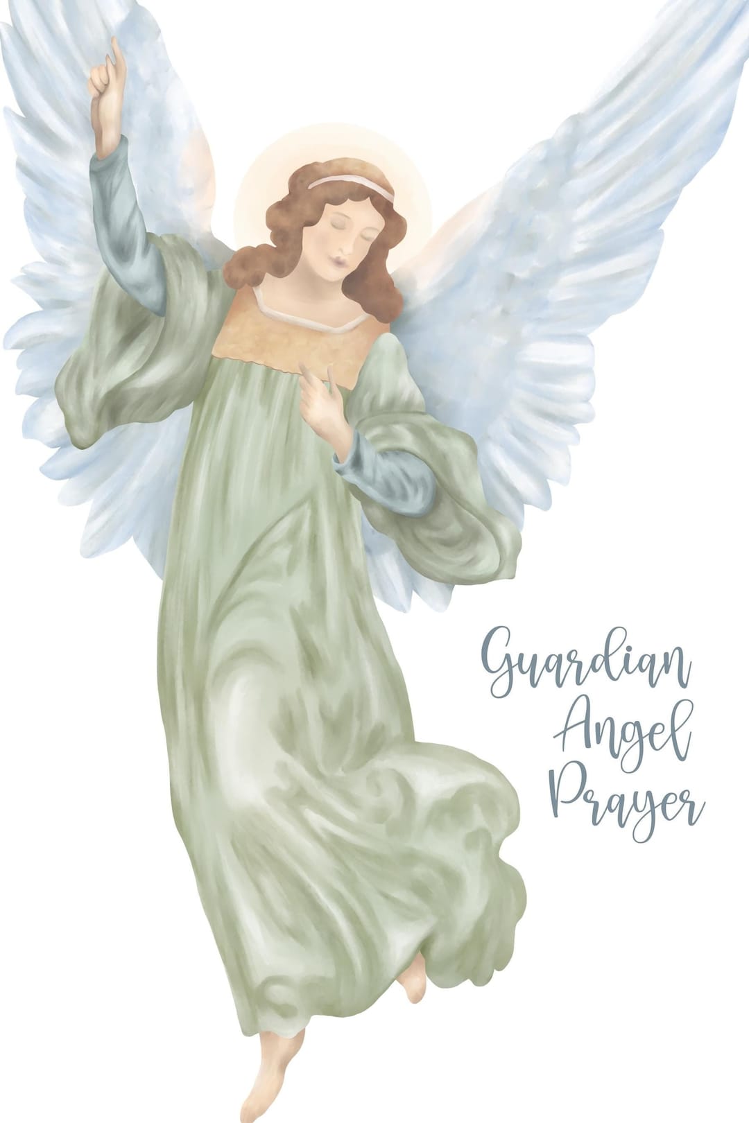 Guardian Angel Prayer Card - Etsy