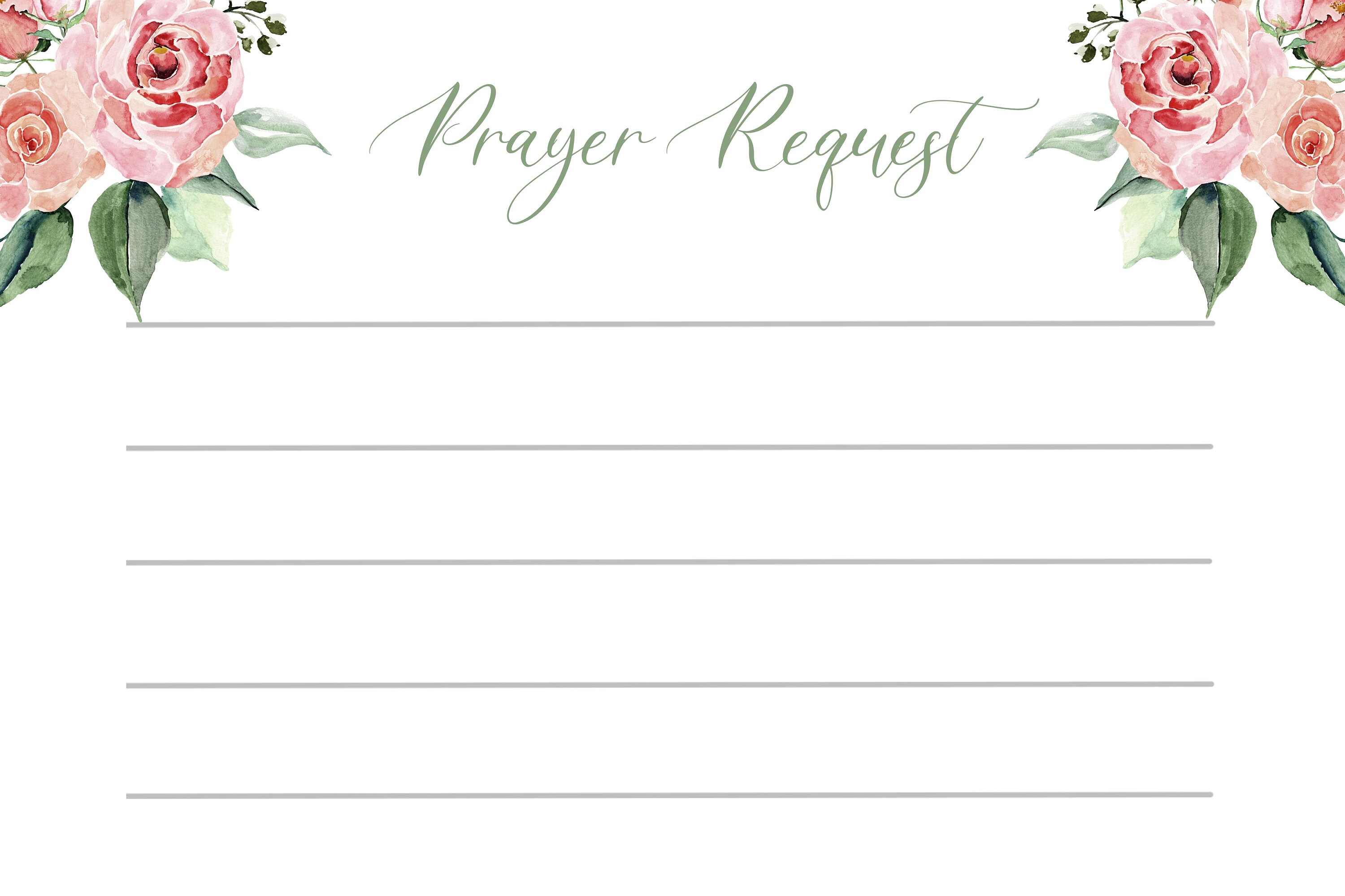 Prayer Request Card, 4 X 6, Digital File Download - Etsy